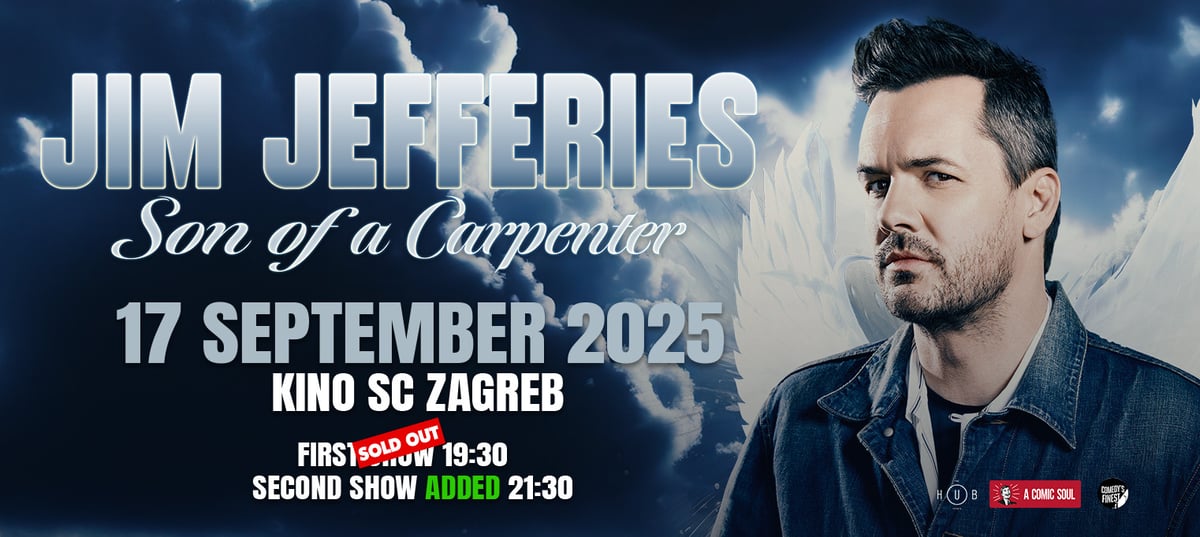 Biglietti per Jim Jefferies Live in Zagreb - 2nd show, Kino SC, Zagreb | Mercoledì , 17.09.2025 ...