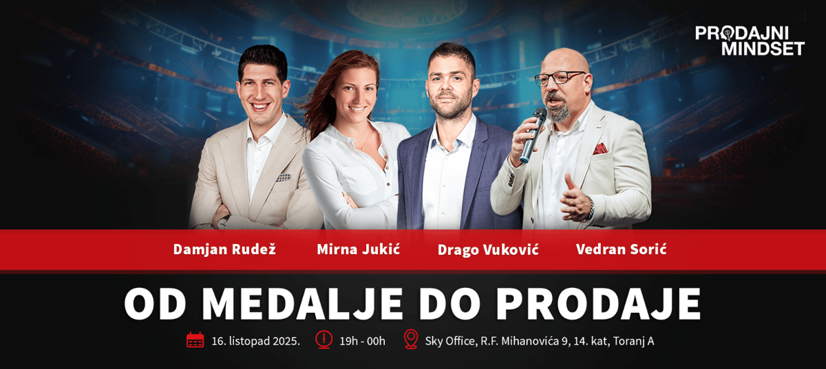Tickets for Prodajni Mindset: OD MEDALJE DO PRODAJE, Sky Office, 14.kat, toranj A, Business Club ...