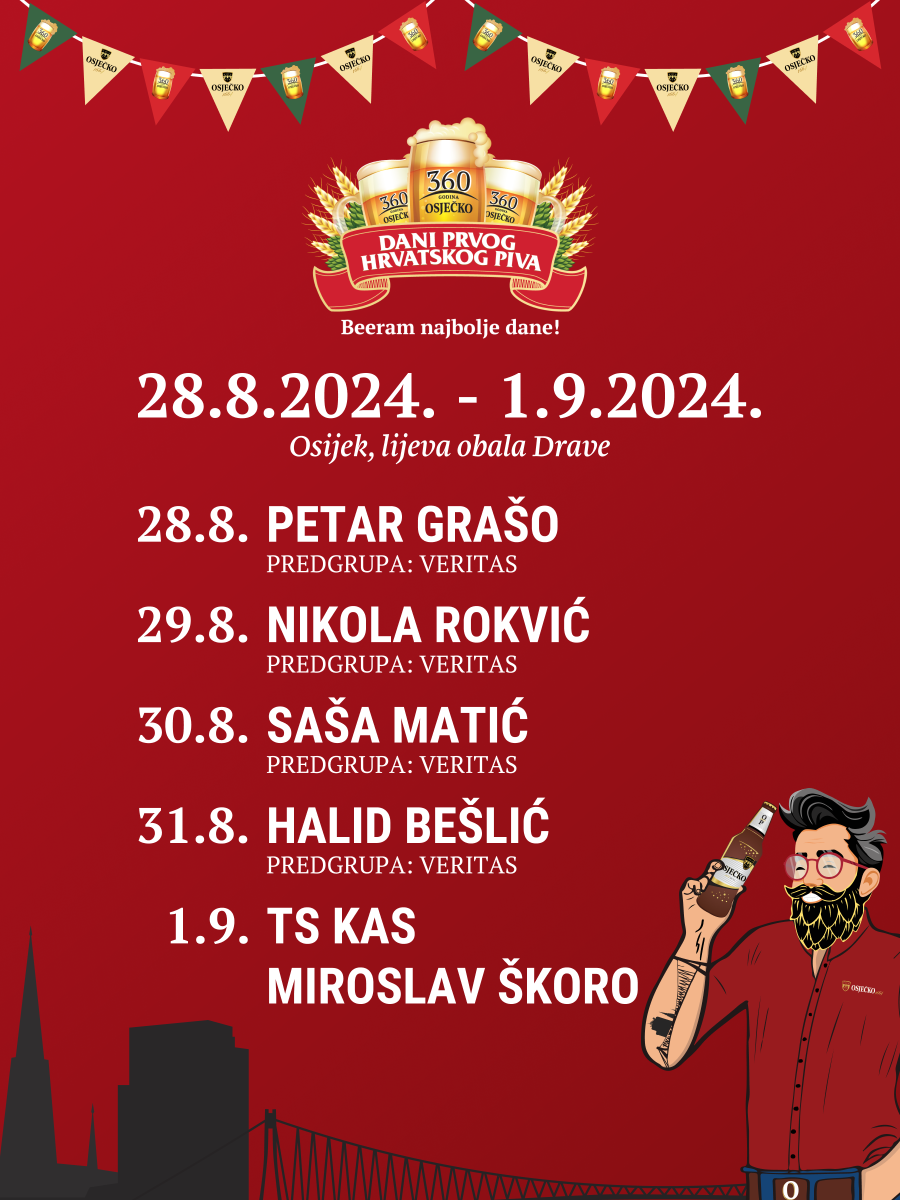 Tickets for DANI PRVOG HRVATSKOG PIVA, Lijeva obala Drave, Osijek ...