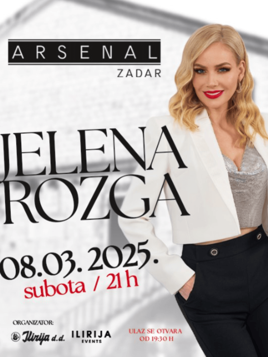 Vstopnice za Jelena Rozga u Arsenalu!, Arsenal Zadar, Zadar | Sobota ...