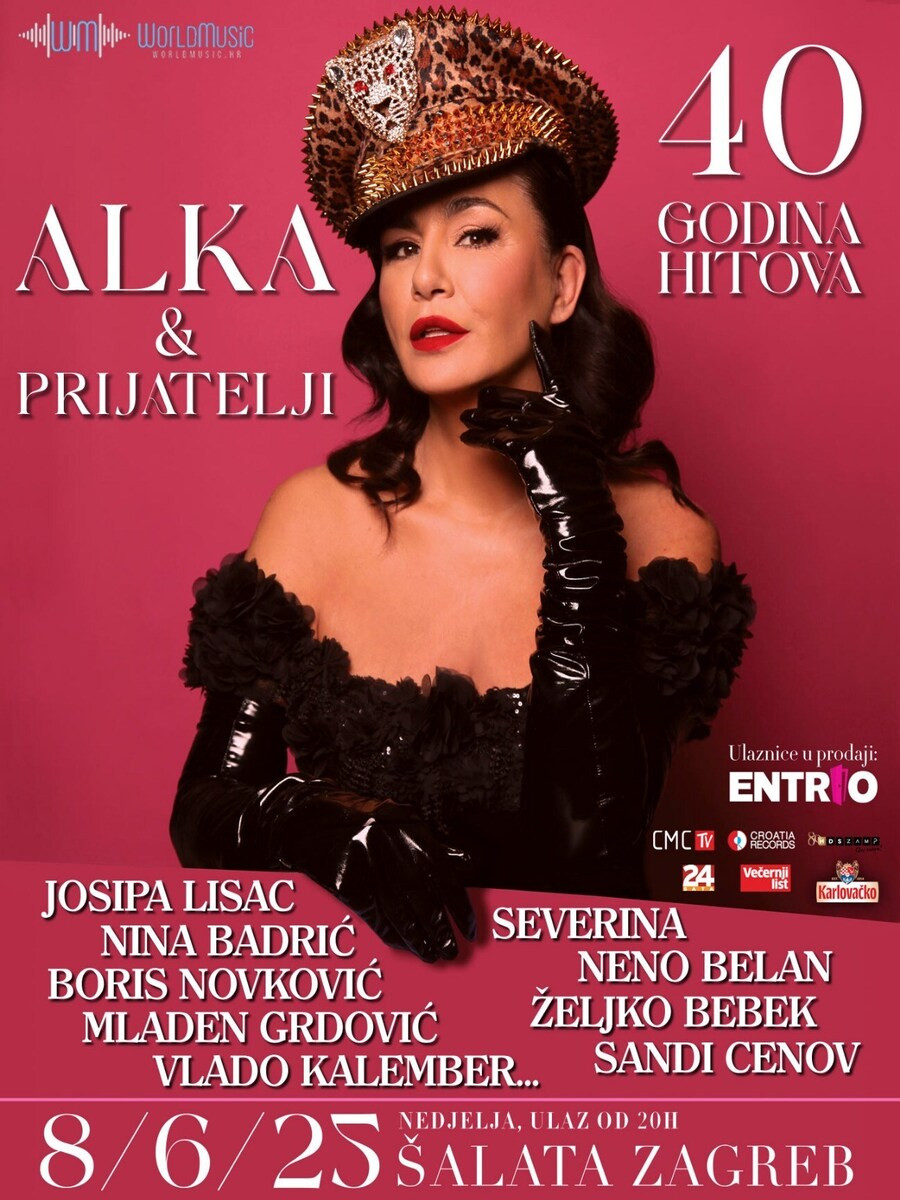 Vstopnice za 40 godina hitova: Alka Vuica i prijatelji, ŠRC Šalata ...