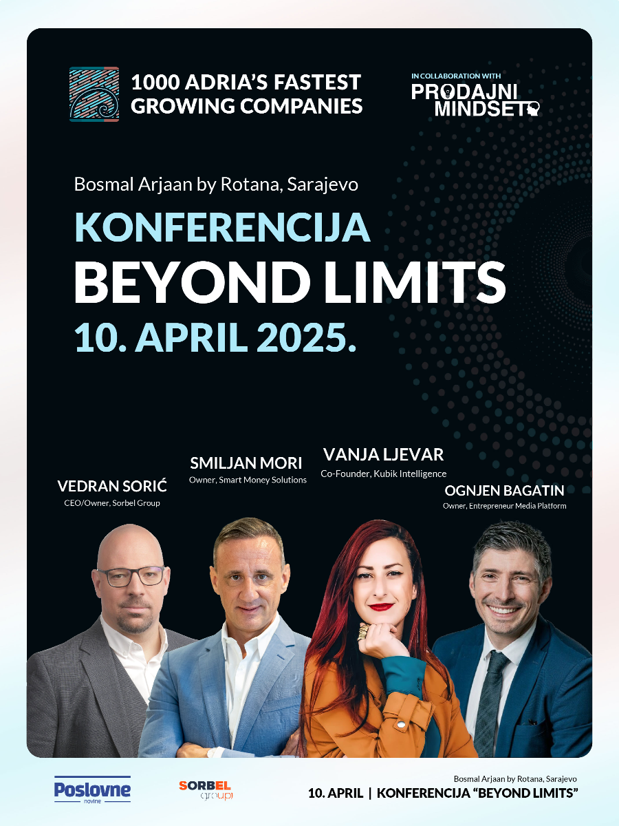 Ulaznice za Adria 1000 i Prodajni mindset - Beyond limits, Bosmal Arjaan by Rotana, Sarajevo ...