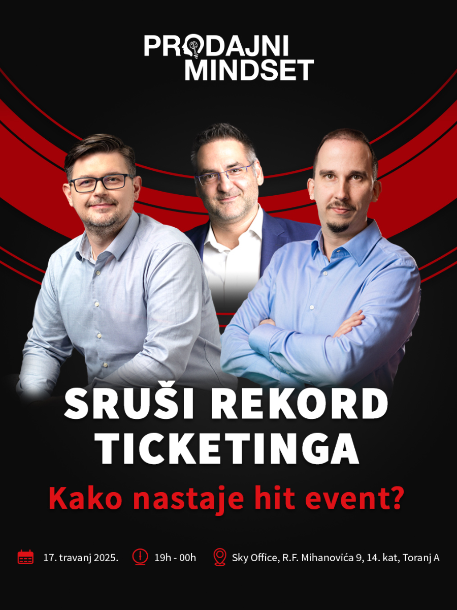 Ulaznice za Prodajni Mindset: KAKO SRUŠITI REKORD TICKETINGA, Sky Office, 14.kat, toranj A ...