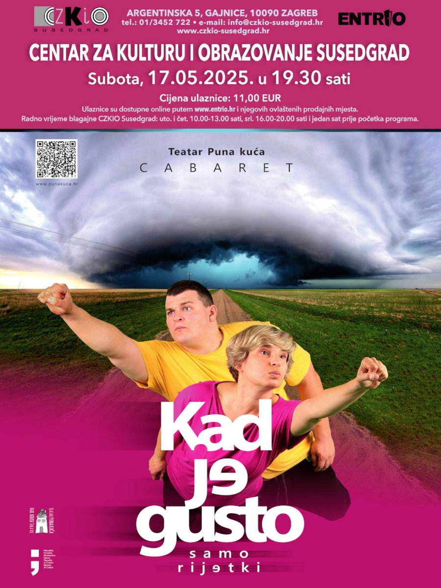 Ulaznice za KAD JE GUSTO - SAMO RIJETKI, Centar za kulturu i ...
