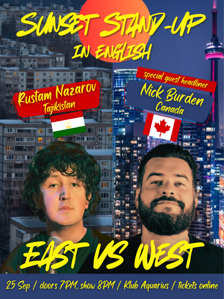 Biglietti per Sunset Stand-Up in English: East vs West, AQUARIUS Klub ...