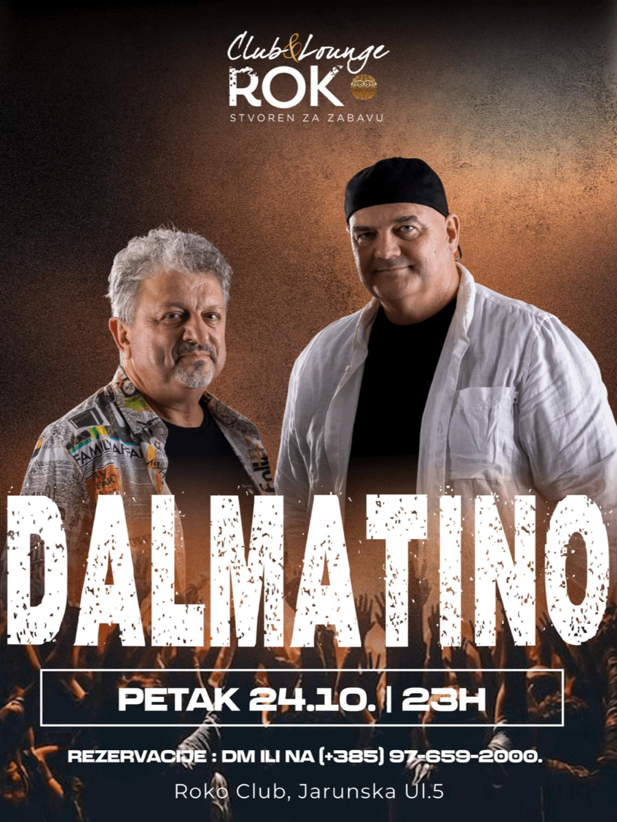 Ulaznice za Dalmatino @ Club Roko, Club Roko, Zagreb | Petak, 24.10. ...