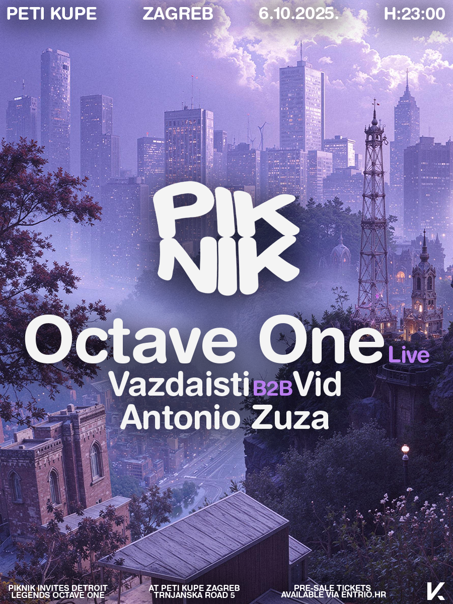 Ulaznice za Piknik with Octave One Live, Peti kupe, Zagreb | Subota, 06 ...