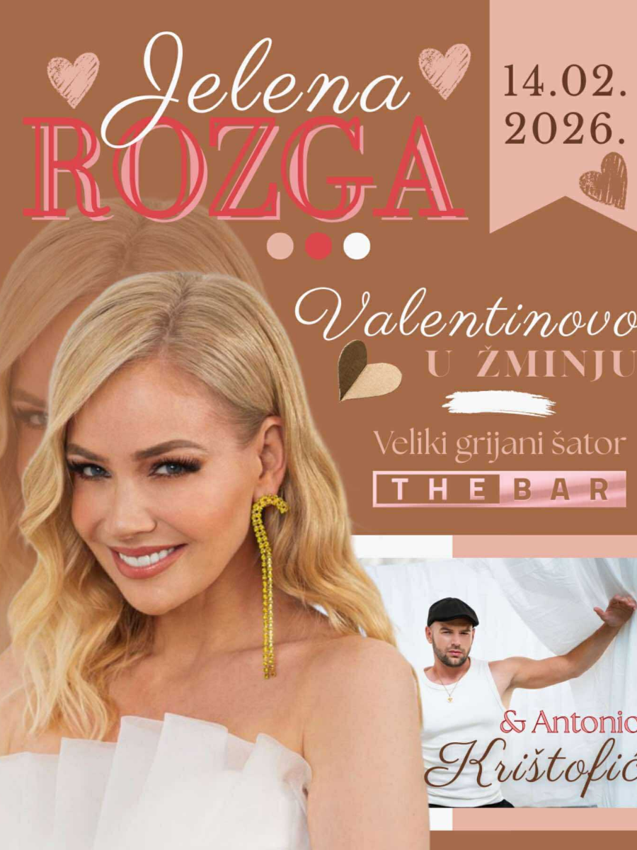 Vstopnice za JELENA ROZGA - VALENTINOVO U ŽMINJU, ŠATOR ŽMINJ, Žminj ...