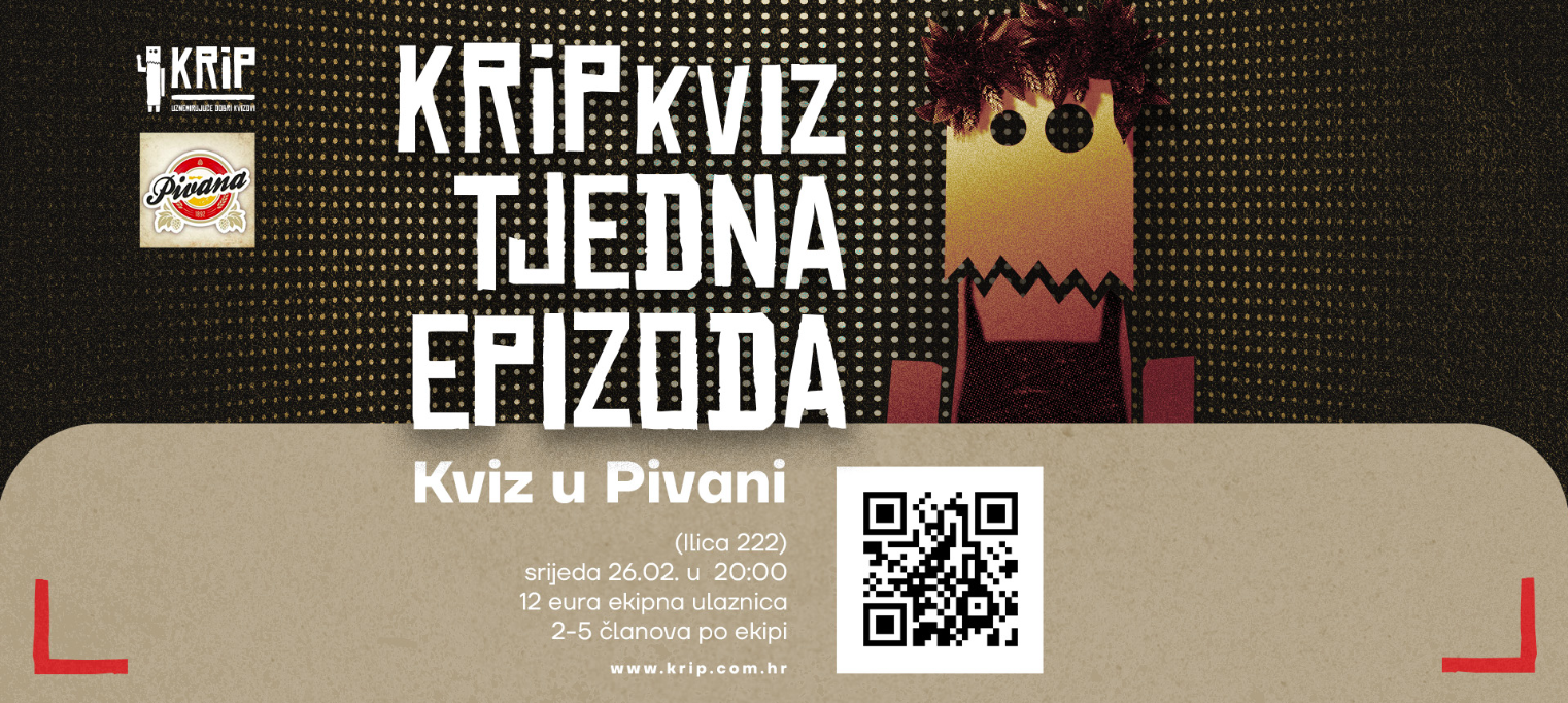Tickets for KRiP kviz @Pivana, Pivana, Ilica 222, Zagreb, Zagreb ...